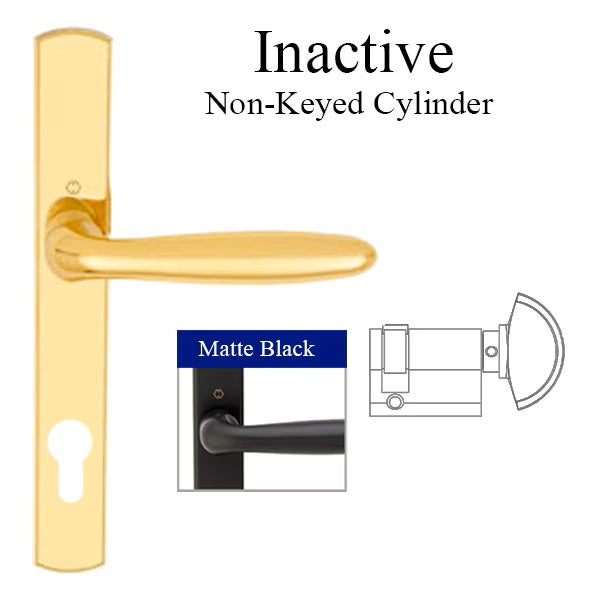 HOPPE Multipoint Lock Handleset with Verona Lever Inactive Matte Black ...