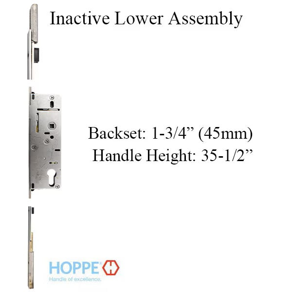 Hoppe Multipoint Lock Hoppe Inactive Lower Assembly 45/92, 35-1/2 Hand ...
