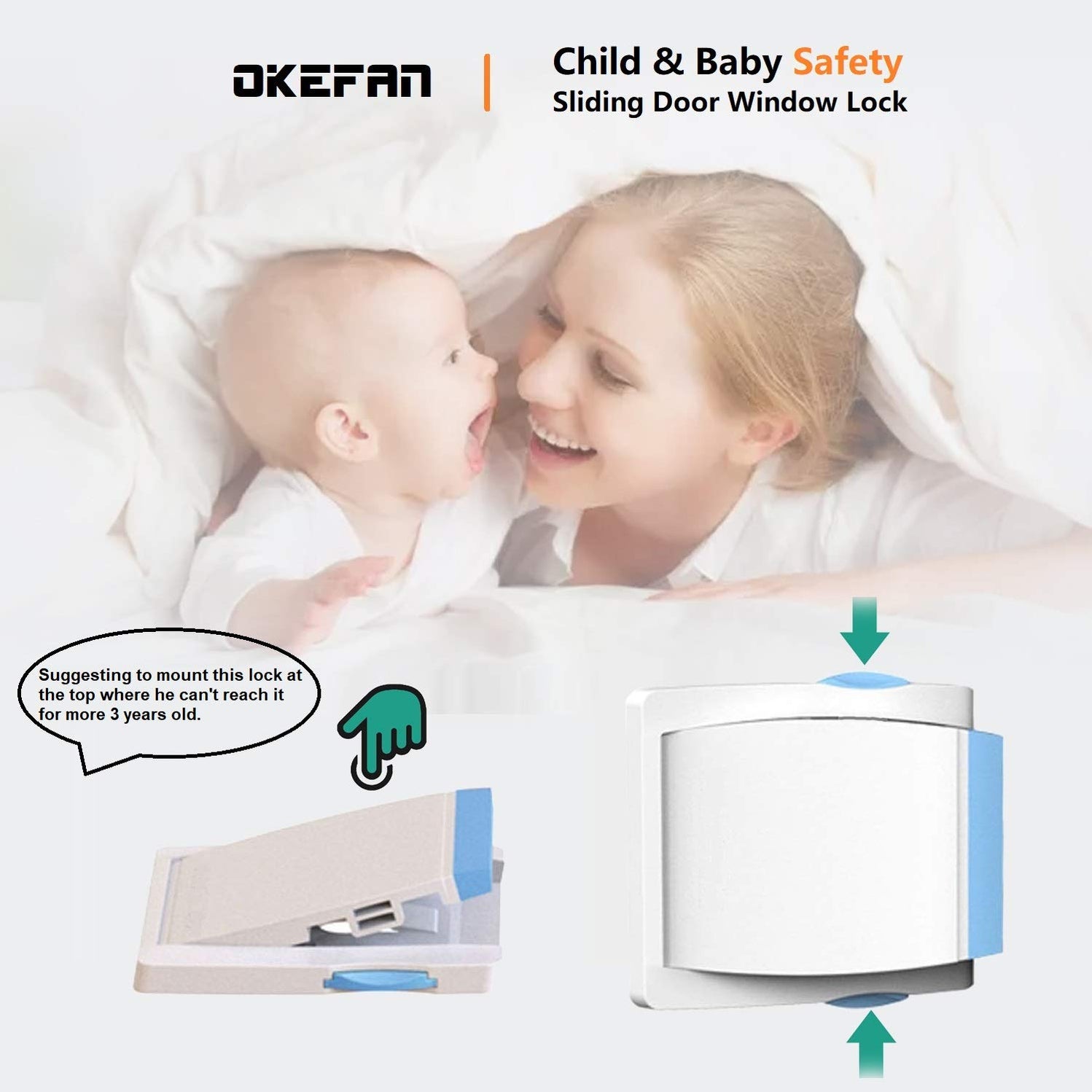 Sliding Glass Door Child Lock Baby Safety Slide Window Locks for Kids ...