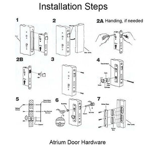 Atrium Door Mortise Lock Hardware - Exact Replacement For Atrium Door ...