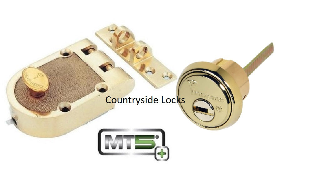 Mul-t-lock MT5+ Single Cylinder Jimmy Proof with Rim Cylinder - Bright ...