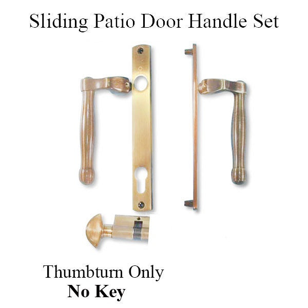 Hoppe Active Non-Keyed Handle - Polished Brass FOE Sliding Glass Door ...