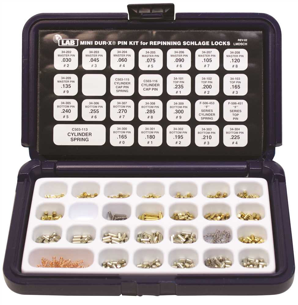 LAB PIN KIT MINI DUR-X FOR SCHLAGE CYLINDERS — Countryside Locks